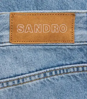 Sandro Wide-leg Jeans With Cargo Pockets - Blue