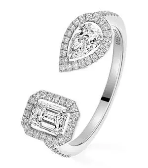 Messika My Twin Toi Et Moi Diamond Ring In 18k White Gold - Silver