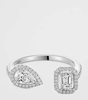 Messika My Twin Toi Et Moi Diamond Ring In 18k White Gold