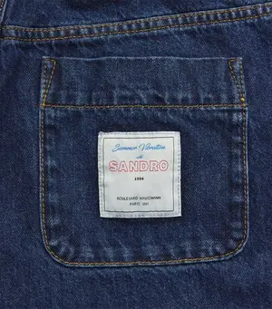 Sandro Wide-leg Jeans With Buttoned Pockets - Blue