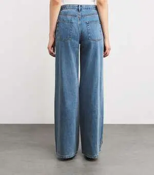 Sandro Embellished Wide Leg Jeans