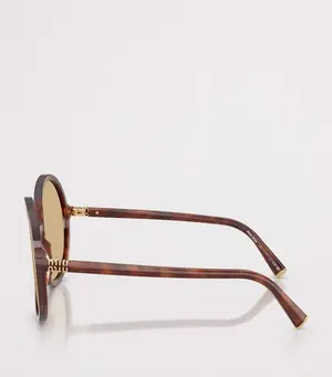 Miu Miu Acetate Oversized Round Sunglasses