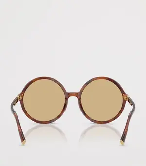 Miu Miu Acetate Oversized Round Sunglasses