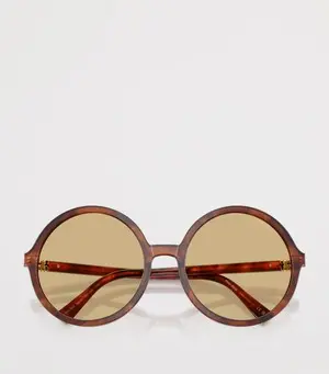 Miu Miu Acetate Oversized Round Sunglasses