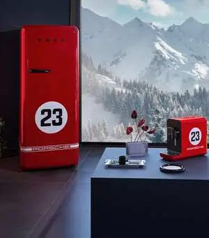 SMEG X Porsche Bean To Cup Automatic Coffee Machine - Red