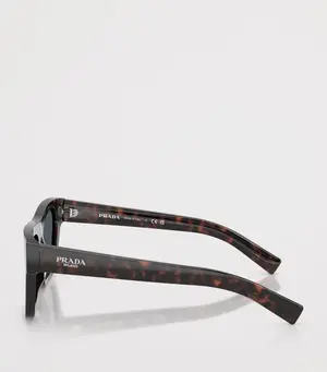Prada Acetate Rectangular Sunglasses - Brown