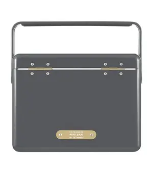 FIELDBAR Mini Bar Cooler Box With Leather Sling - Grey