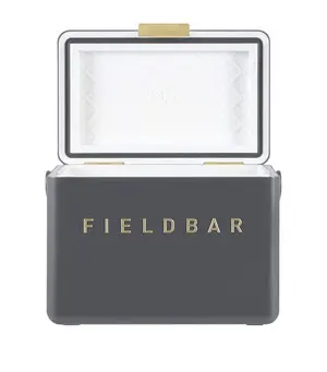 FIELDBAR Mini Bar Cooler Box With Leather Sling - Grey