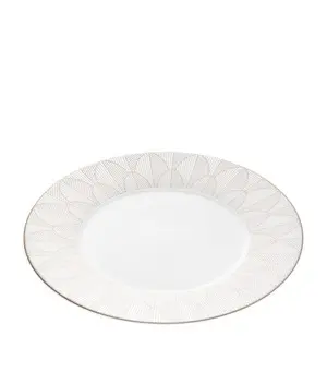 Christofle Porcelain Malmaison Platinum Impériale Dinner Plate