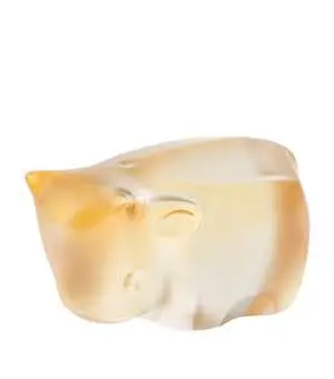 Lalique X Han Meilin Crystal Ox Ornament - Clear