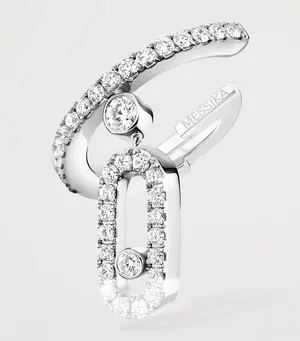 Messika Move Uno White Gold And Diamond Pavé Ear Cuff