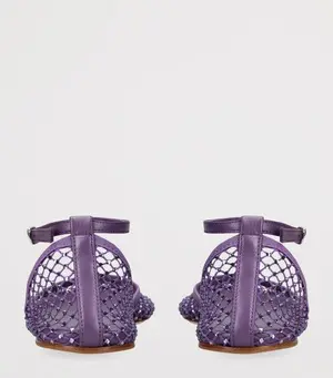 Christopher Esber Buckled Embellished Mesh Ballet Flats