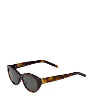 Saint Laurent Acetate Cat Eye Sunglasses Brown