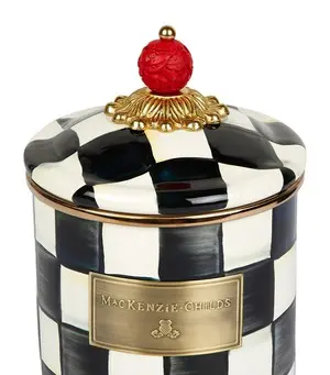 MACKENZIE-CHILDS Small Courtly Check Enamel Canister