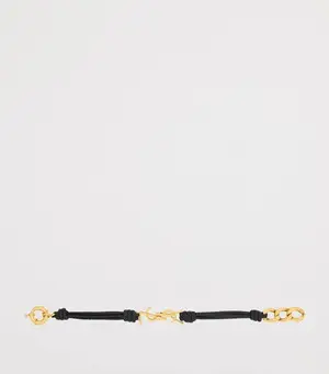 Saint Laurent Leather Cassandre Bracelet