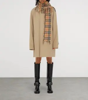 Burberry Cashmere Check Happy Scarf - Beige