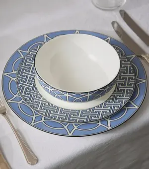 O.W.LONDON Set Of 2 Loop Dinner Plates - Blue
