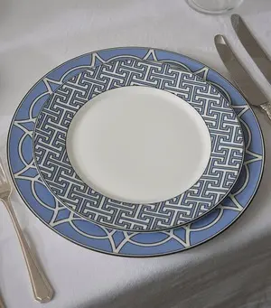 O.W.LONDON Set Of 2 Loop Dinner Plates - Blue