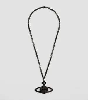 VIVIENNE WESTWOOD Embellished Bas Relief Orb Pendant Necklace