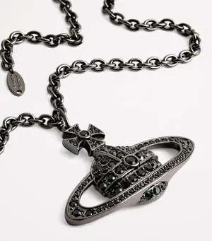 VIVIENNE WESTWOOD Embellished Bas Relief Orb Pendant Necklace