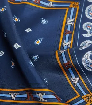 Max Mara Silk Printed Scarf - Blue