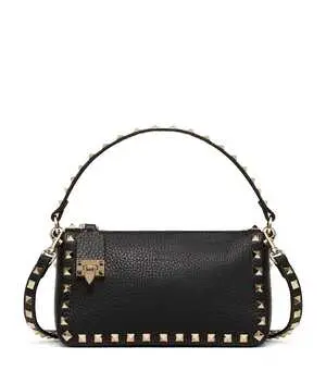 Valentino Garavani Small Rockstud Shoulder Bag - Black