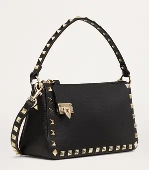 Valentino Garavani Small Rockstud Shoulder Bag - Black