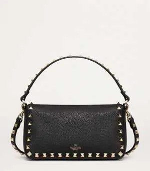 Valentino Garavani Small Rockstud Shoulder Bag - Black