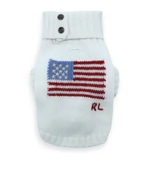 Ralph Lauren Wool-cashmere Flag Dog Sweater - White