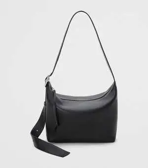 Loewe Leather Loop Shoulder Bag - Black