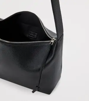 Loewe Leather Loop Shoulder Bag - Black