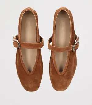 Le Monde Beryl Suede Stella Flats - Brown