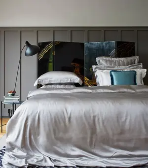 Gingerlily Silk Oxford Pillowcase - Silver