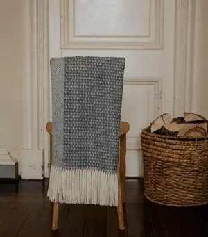 ARAMINTA CAMPBELL Alpaca-blend Willow Throw - Grey