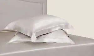 Gingerlily Silk Super King Fitted Sheet - Silver