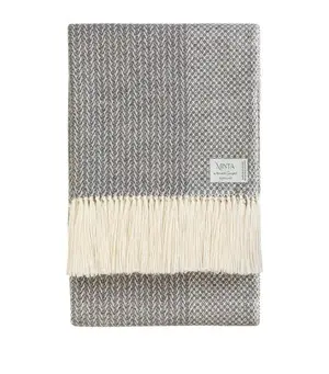 ARAMINTA CAMPBELL Alpaca-blend Woodland Inkcap Throw - Grey