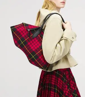 Alexander McQueen Check Manta Shoulder Bag - Metallic