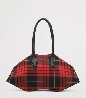Alexander McQueen Check Manta Shoulder Bag - Metallic