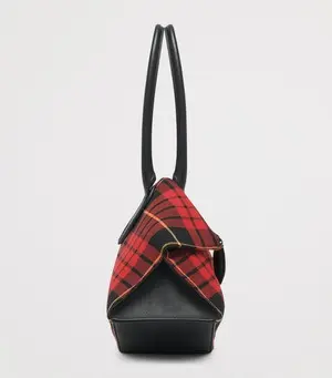 Alexander McQueen Check Manta Shoulder Bag - Metallic