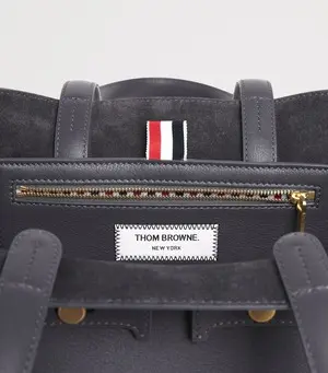 Thom Browne Leather Cabas Tote Bag