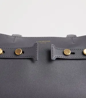 Thom Browne Leather Cabas Tote Bag