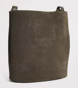 Harrods X Tusting Suede H Tote Bag - Green
