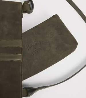 Harrods X Tusting Suede H Tote Bag - Green