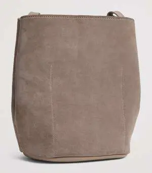 Harrods Medium Suede H Cross-body Bag - Neutral