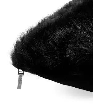 Ralph Lauren Shearling Brighton Throw Cushion - Black