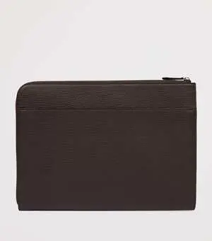 Smythson Small Calfskin Ludlow Laptop Case - Brown