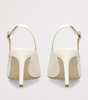 STUART WEITZMAN Leather Slingback Pumps 75