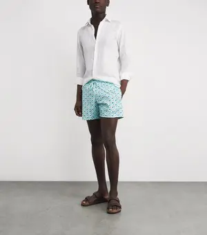 Vilebrequin Turtle Print Moorise Swim Shorts - Blue