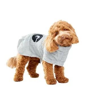 DOG Extra Small Towelling Poncho - Grey