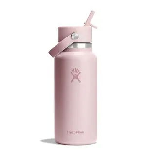 HYDRO FLASK Wide Mouth Bottle With Flex Straw Cap - Pink